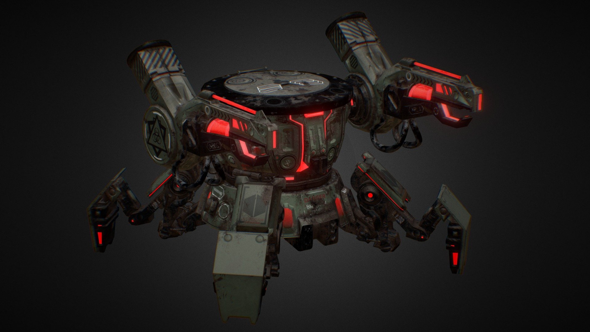 military robot - 3D model by soheil.3dartist [e311561] - Sketchfab