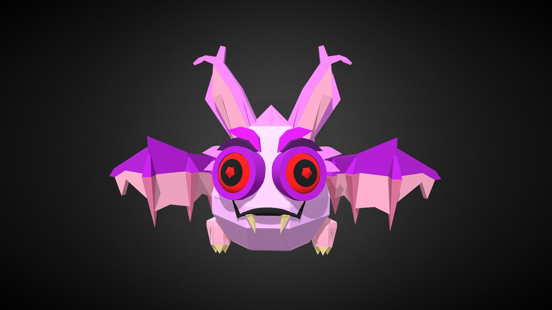 Lowpoly Cartoon Batmonster - Download Free 3D model by 3d.xyz (@webuild ...