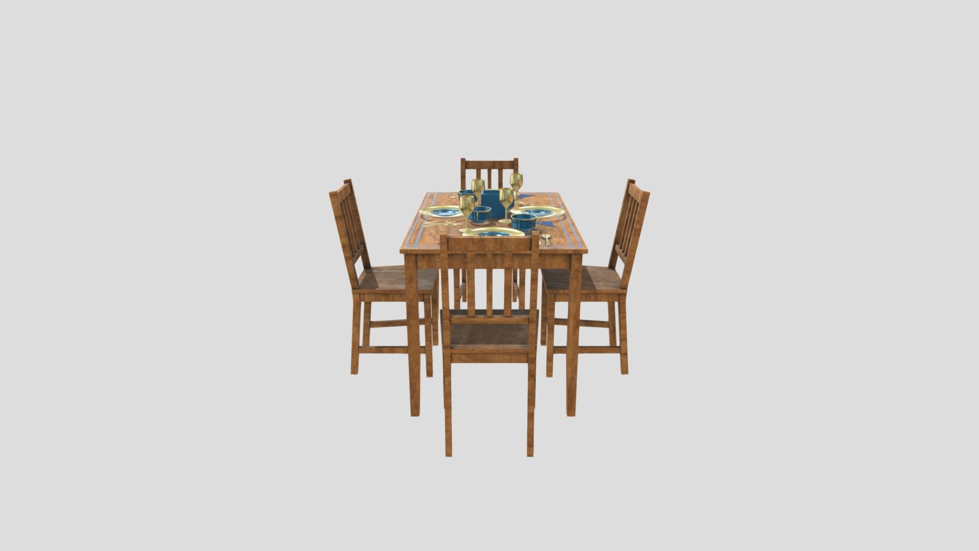 Kitchen Table Set Up - 3D model by emi2172858 [e314266] - Sketchfab