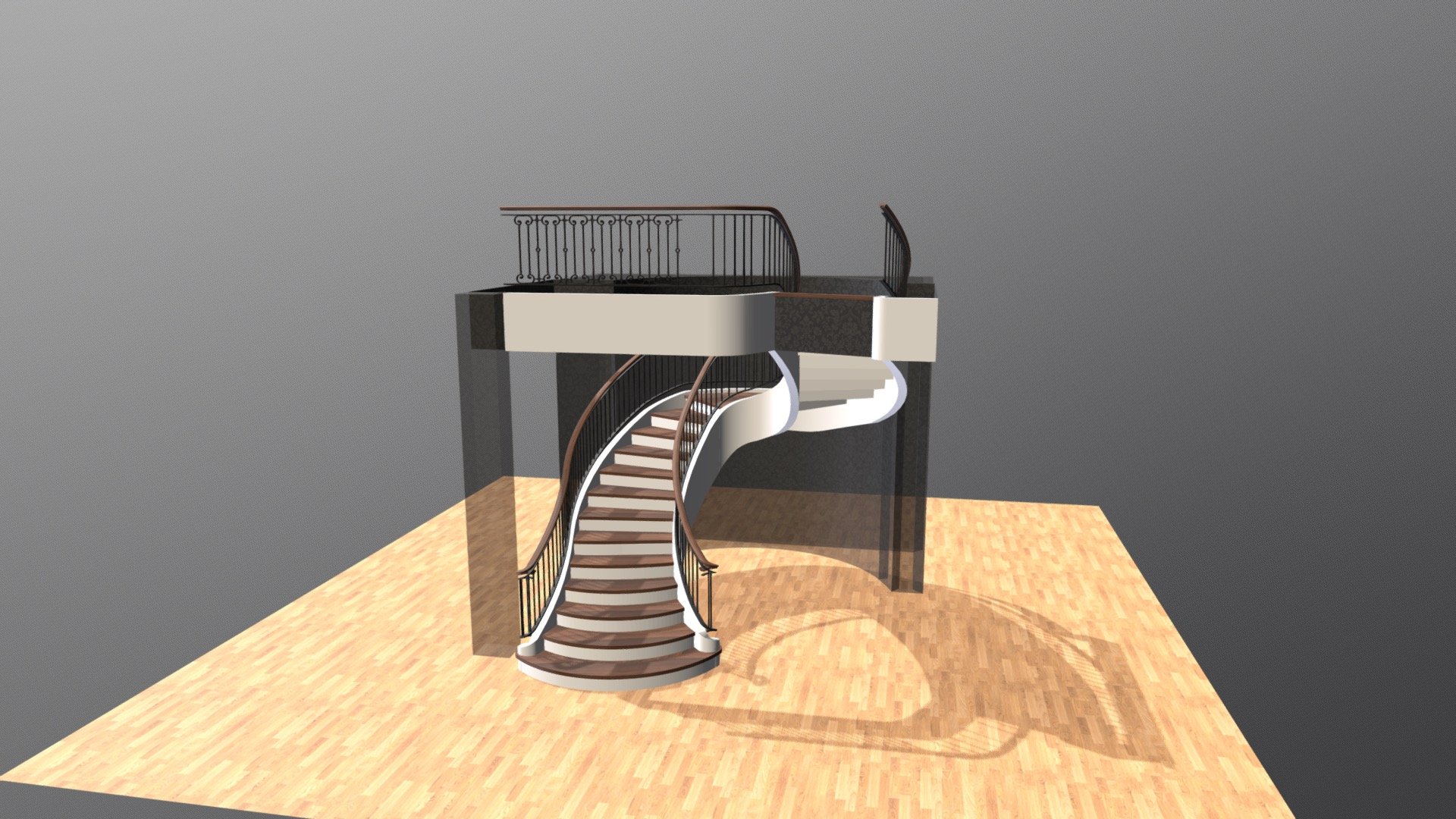 Staircase First Floor 3 SF5 - 3D model by StairWizards [e31a3c0 ...