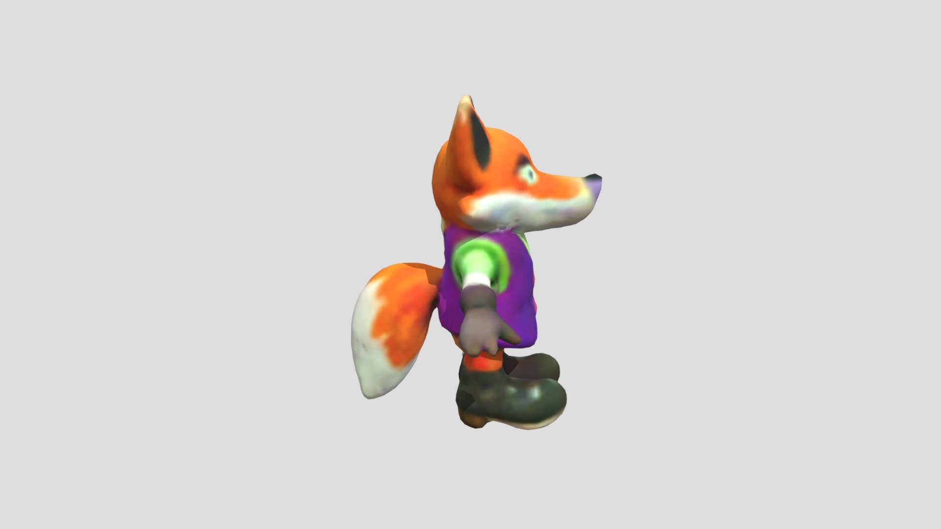 rareware's_fox_character_with_green_shirt,red_ve - 3D model by ...