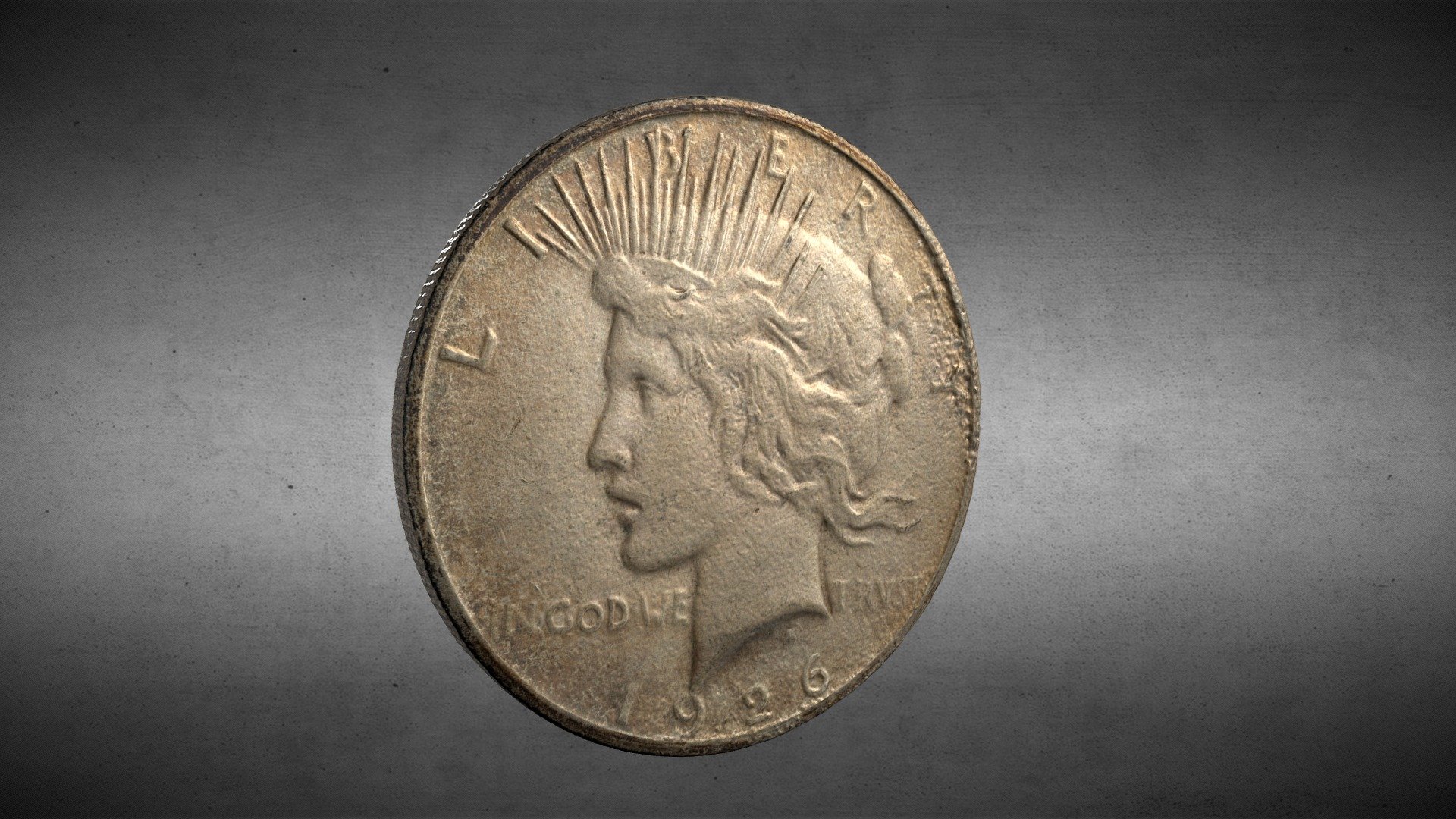 1926 Peace Type Silver Dollar - Download Free 3D model by Frank McMains ...
