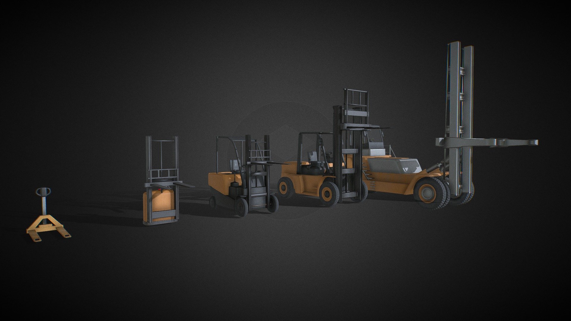 Forklift Pack with textures and Rig - Buy Royalty Free 3D model by ...