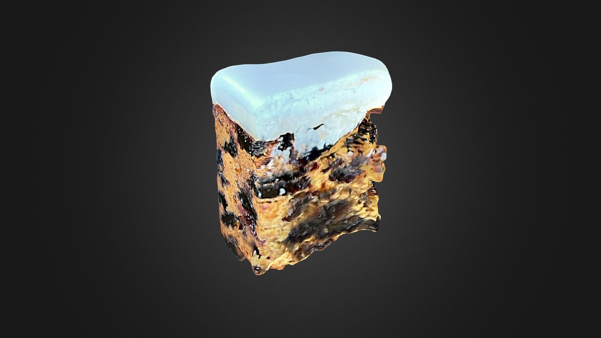 British Christmas Cake Slice (icing frosting) - Buy Royalty Free 3D ...