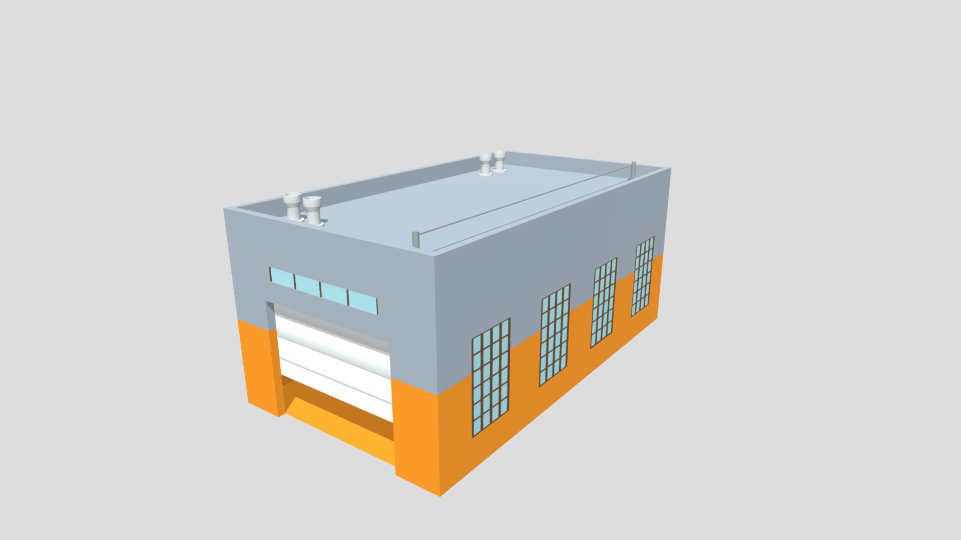 Factory Building B - 3D model by CevoCreative [e324482] - Sketchfab