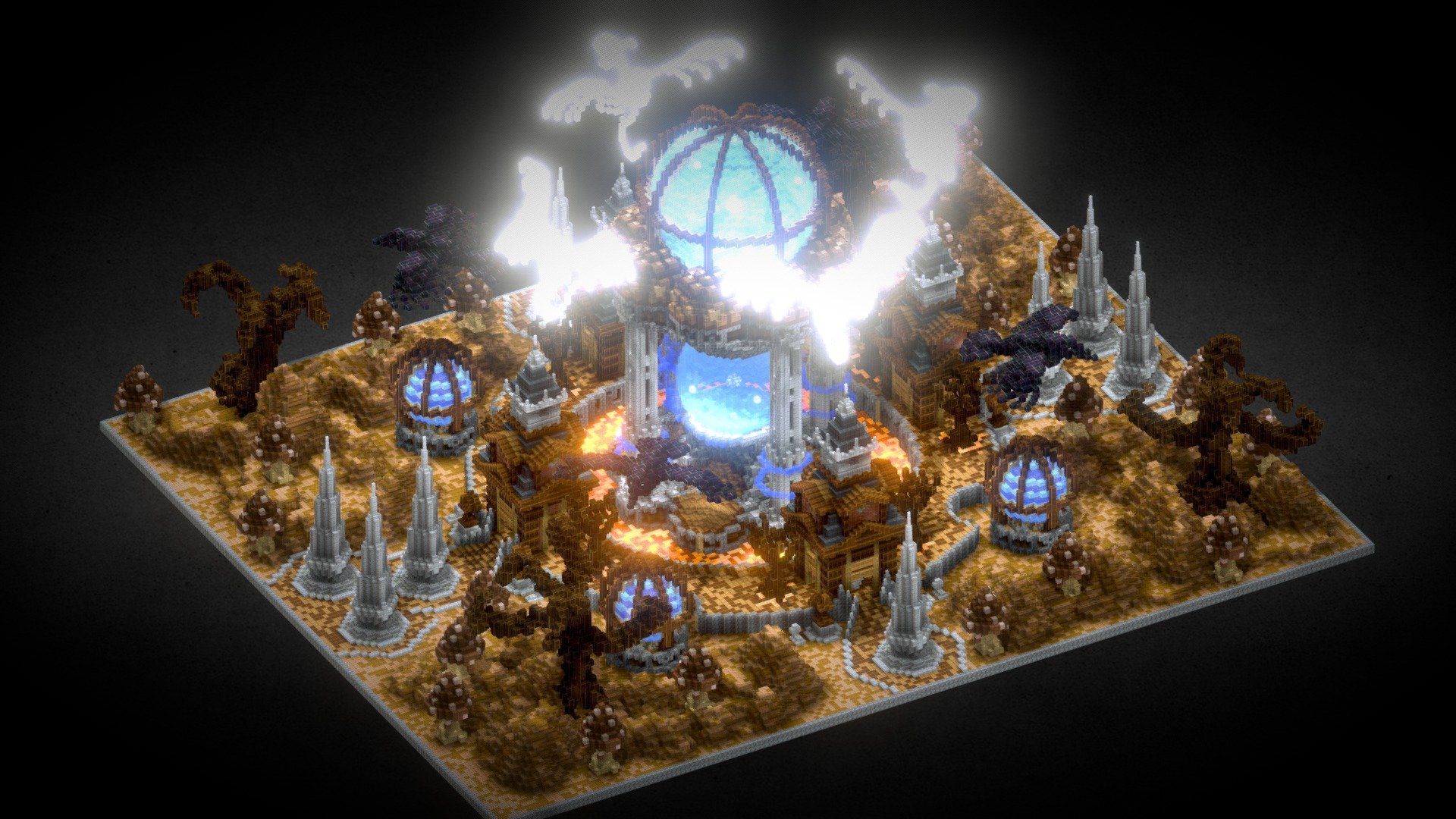 Glowstone Mountain - 3D model by KoraProjects [e324c31] - Sketchfab