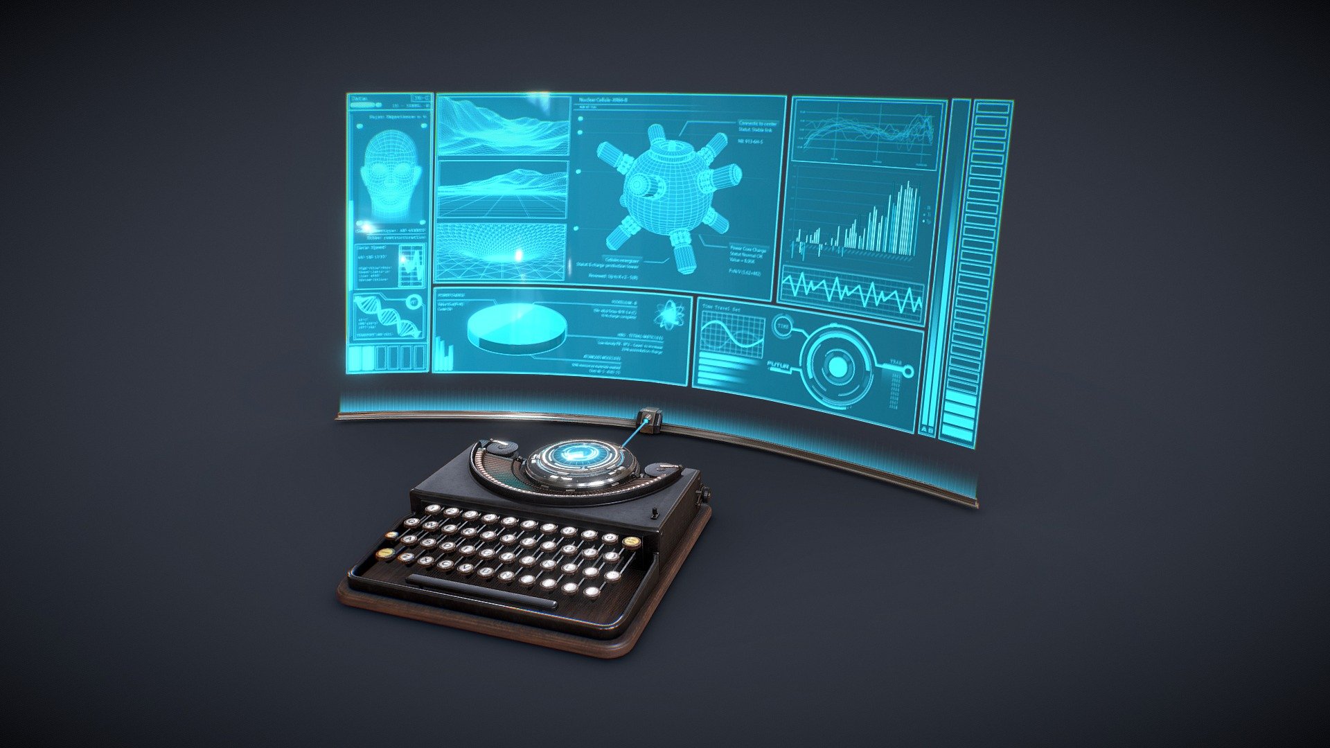 Computer_Victorian - Buy Royalty Free 3D model by Elkandar [e329bff ...