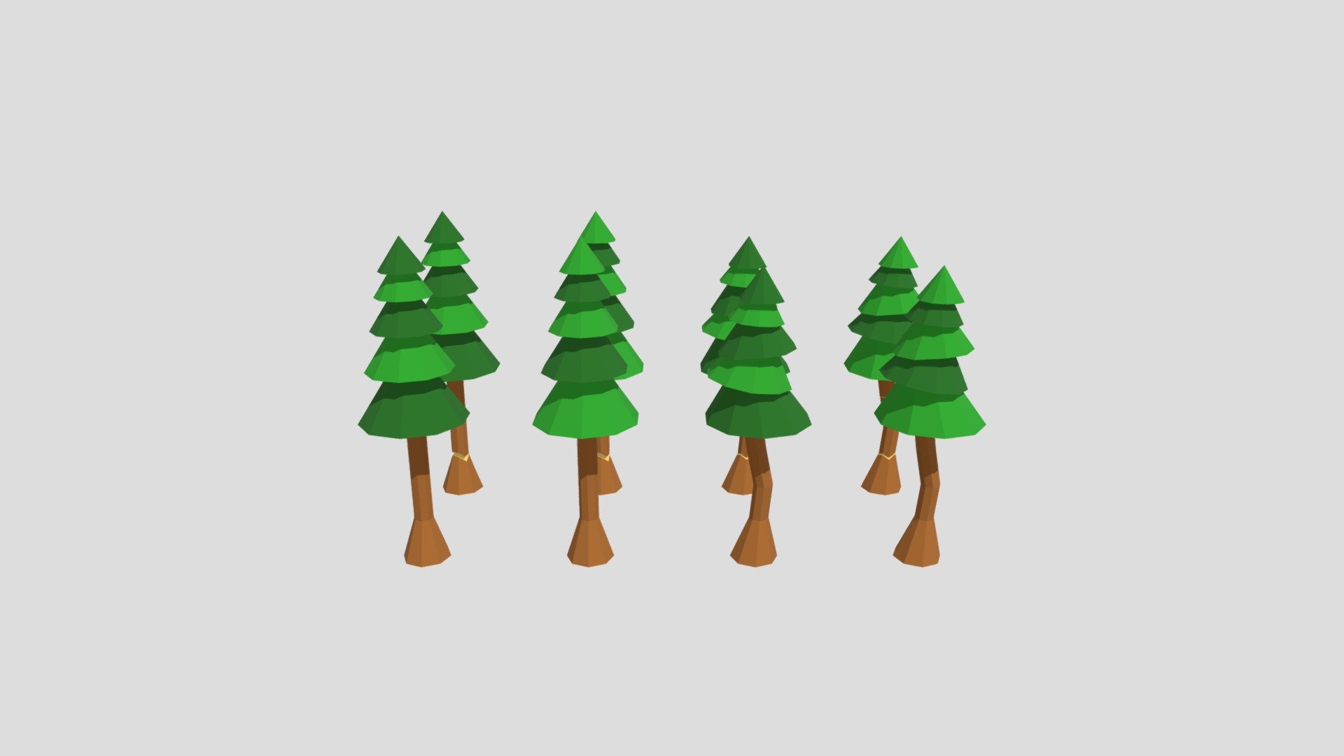 Low Polly Trees And Broken Trees - Download Free 3D model by ...
