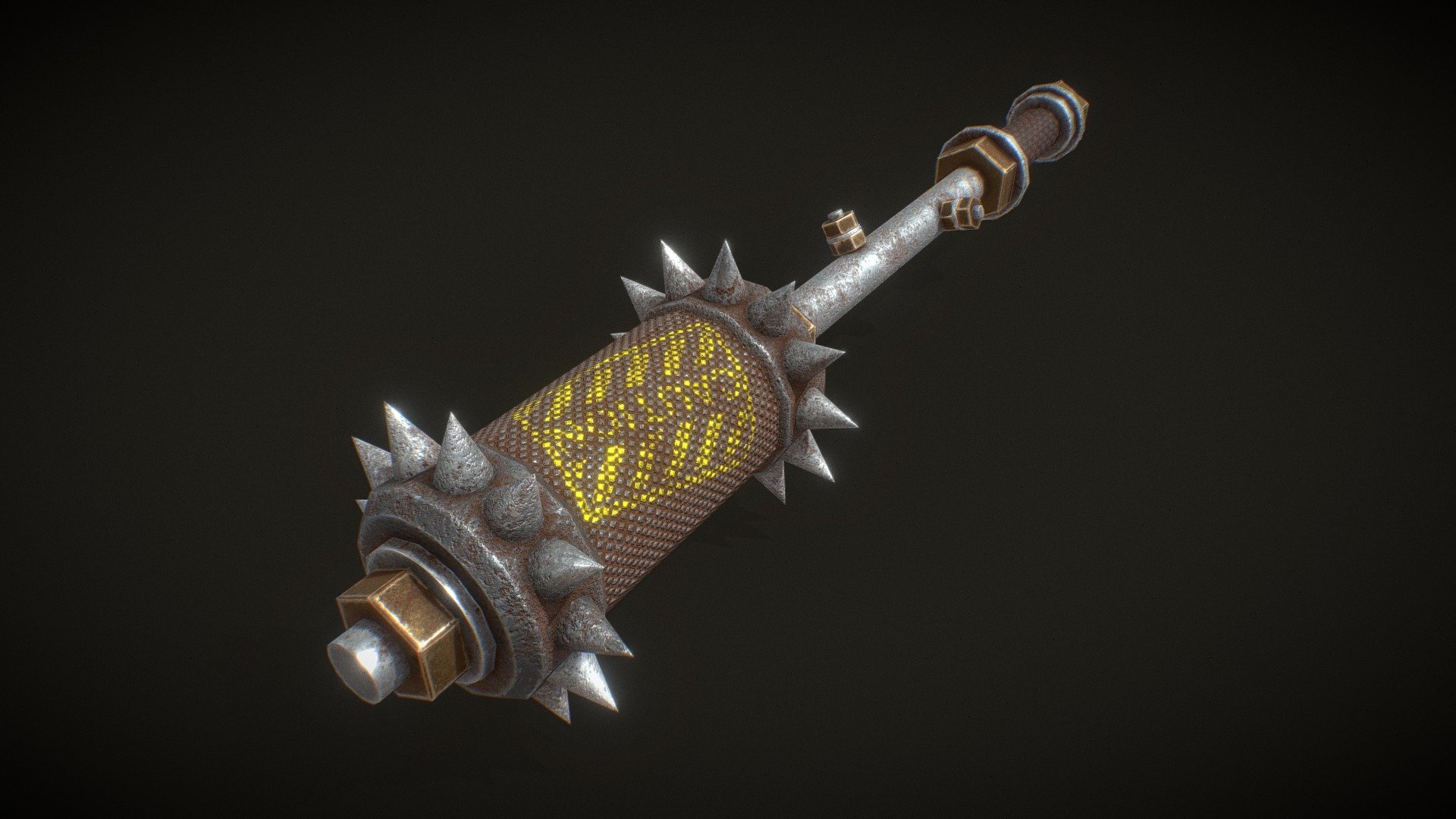 Steampunk Mace (lowpoly) - 3D model by Sir Erdees (@sirerdees) [e330130 ...