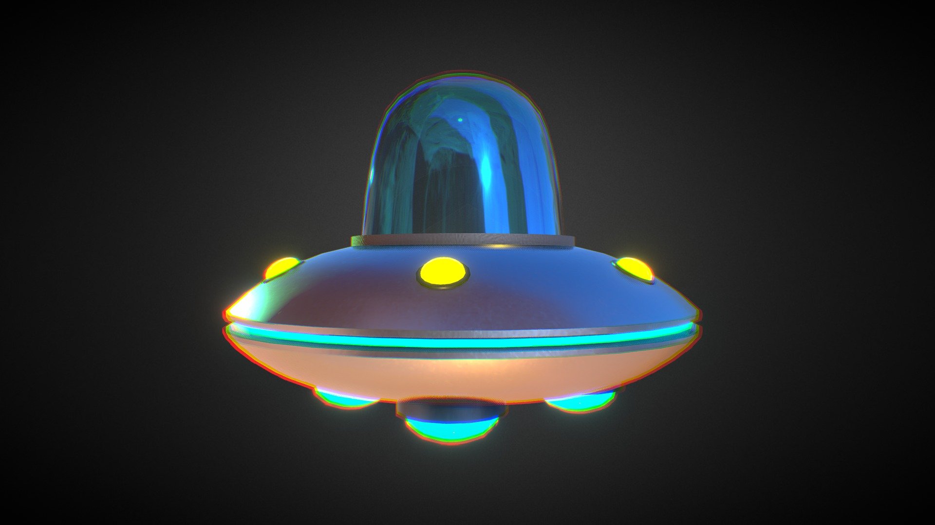 UFO - Low Ploy PBR Textured Game Ready - Buy Royalty Free 3D model by ...