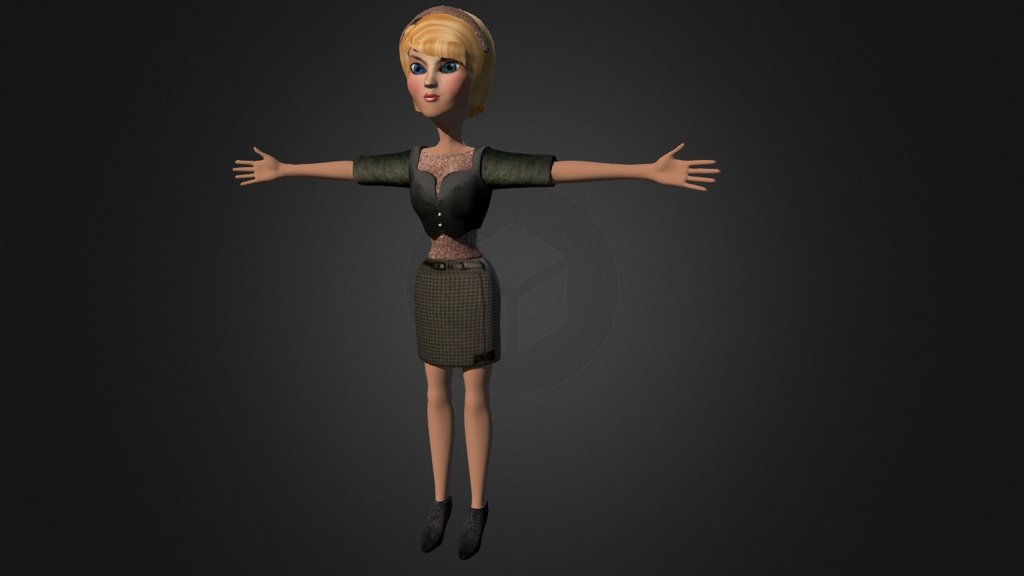 Office Lady - 3D model by ariefaparker [e331f32] - Sketchfab