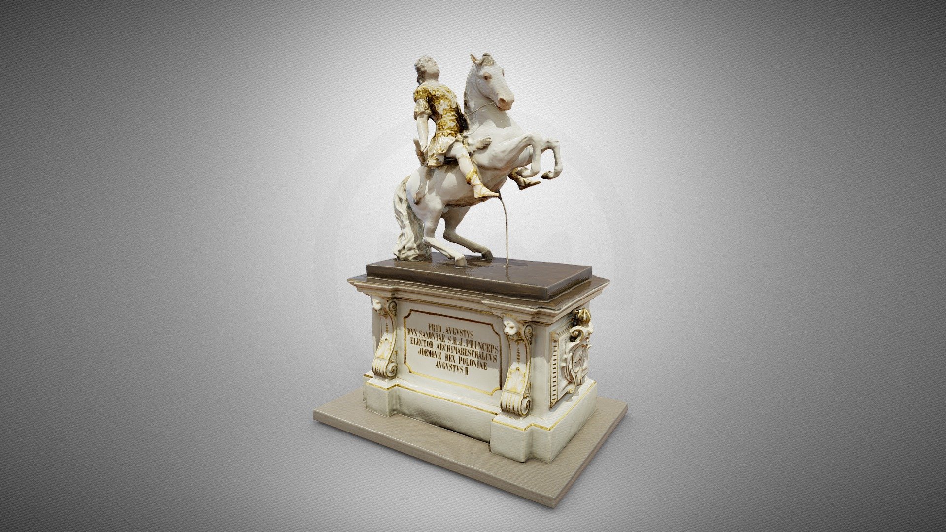 Augustus III on horseback - Download Free 3D model by Virtual Museums ...