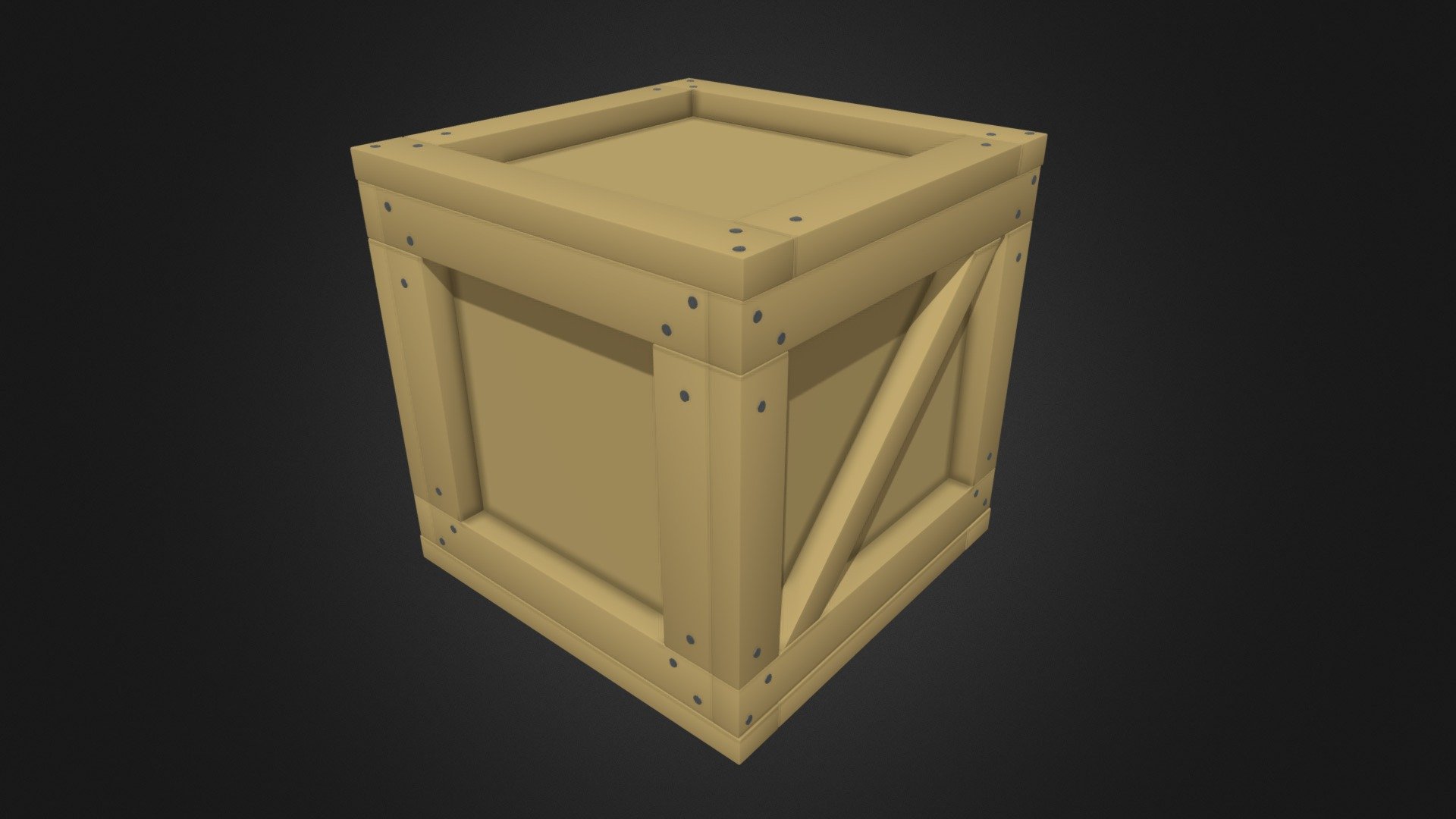 Crate Wooden Bolted - Download Free 3D model by GameDevMoot [e332953 ...