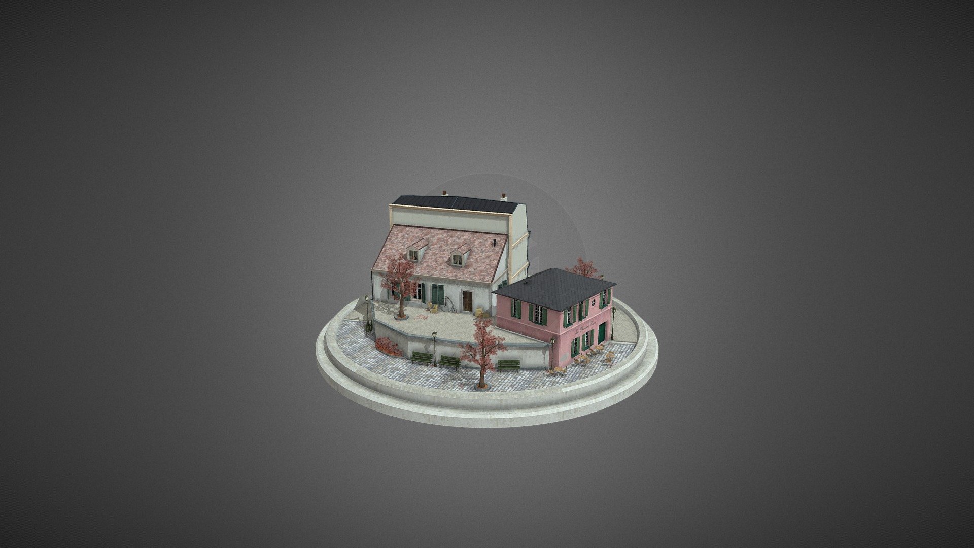 City Scene Montmartre - 3D model by Marcus Karåker (@marcuskaraker ...