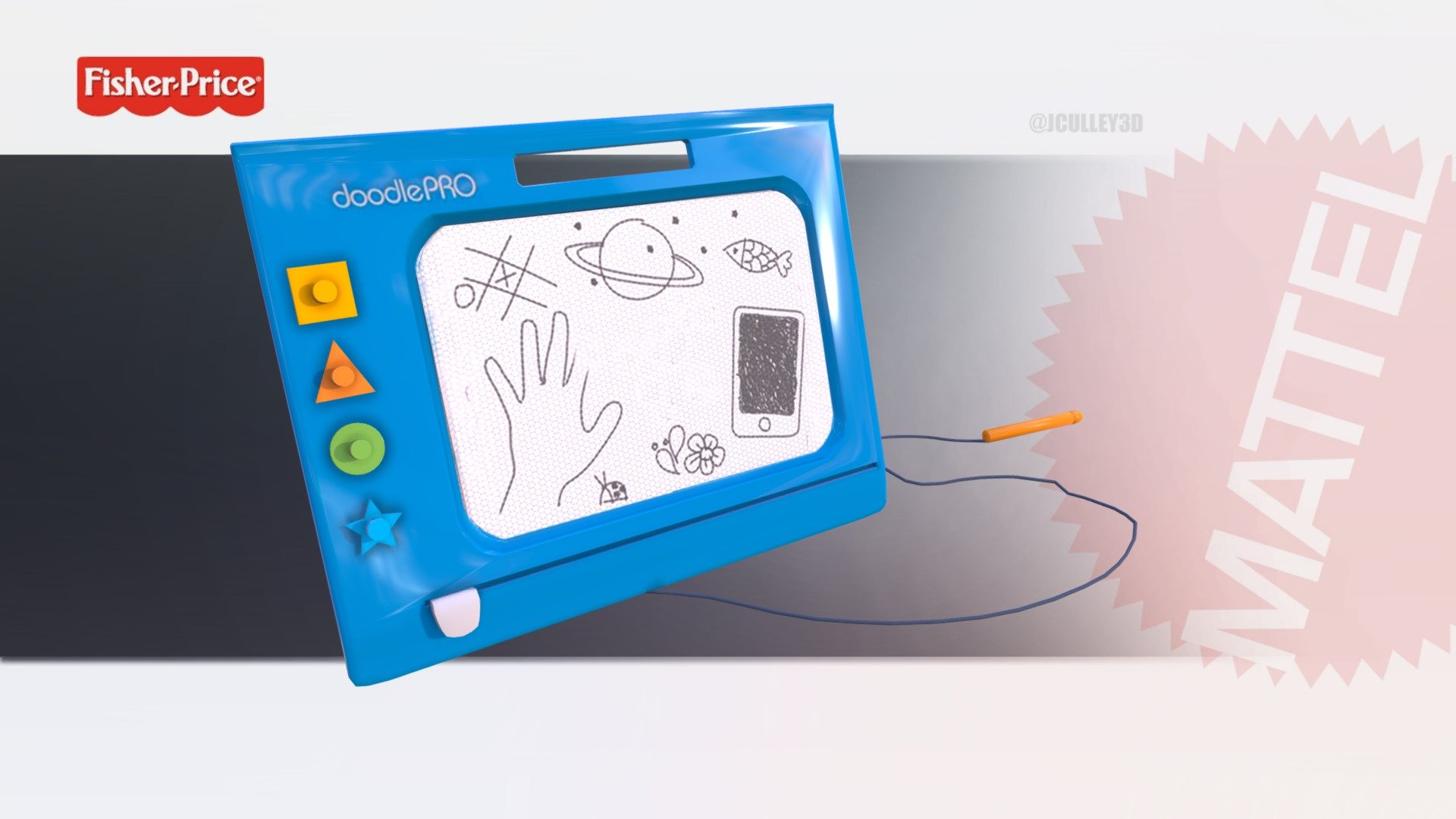 Mattel - Doodle Pro Blue Toy Replica - 3D model by JCulley3D ...