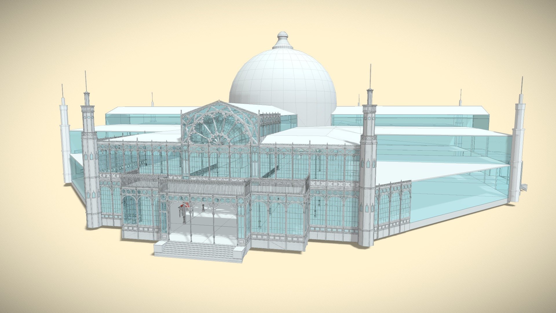 Entrance: Front Gate │ New York Crystal Palace - 3D model by New York ...
