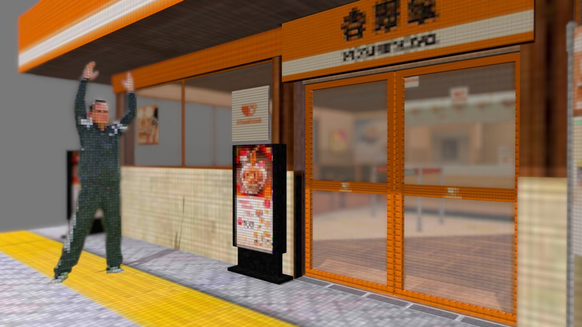 yoshinoya_Project 8 bit - 3D model by Jiradet [e33bc0a] - Sketchfab