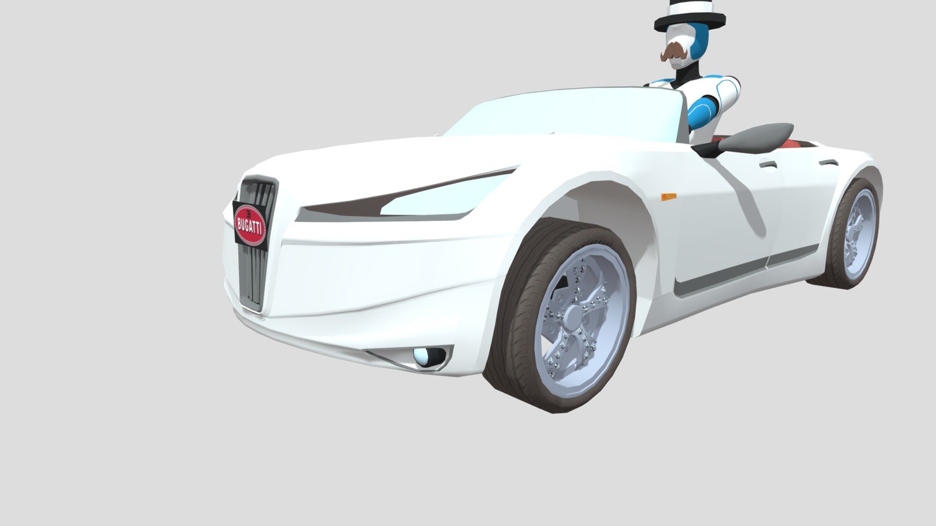 1900s Mannequin Driving a Bugatti Eisenberg - Download Free 3D model by ...