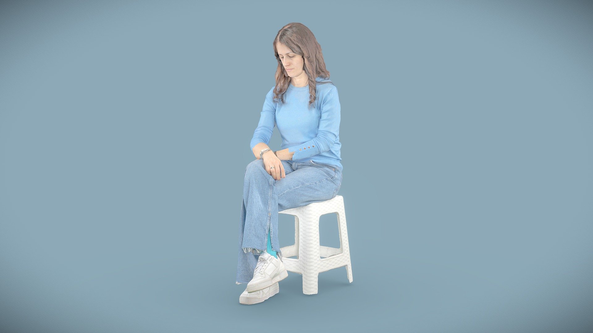 Casual woman sitting - posed 3D scan - 3D model by sharplaninac ...