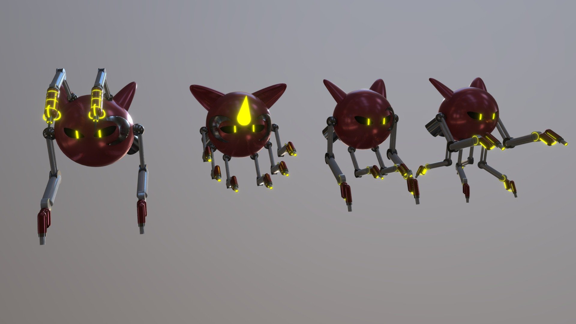 Kitty Bots - 3D model by Flikd Design (@Flikd_Design) [e3413d5] - Sketchfab