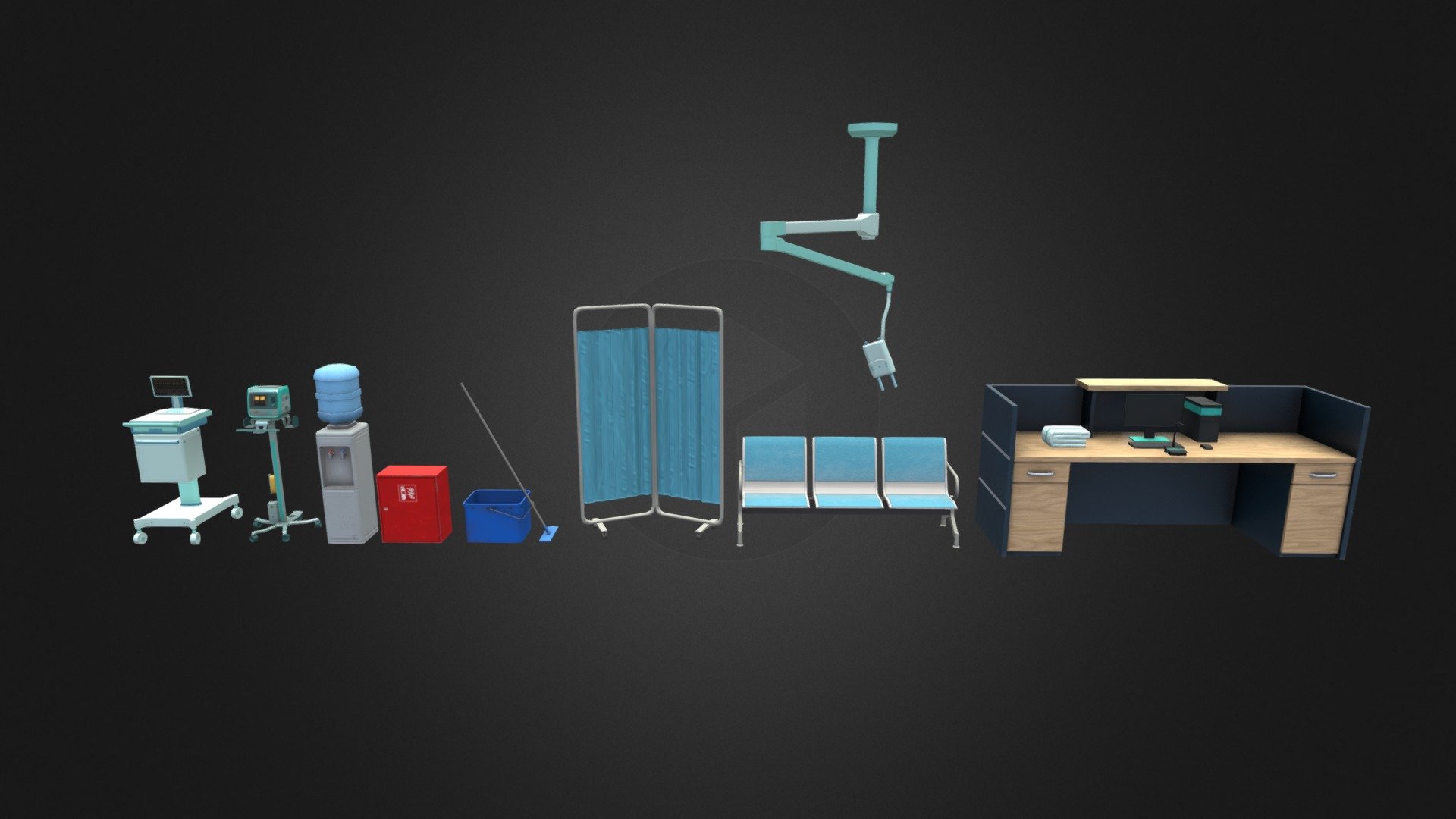 VR ready hospital props - 3D model by Grish_Avetisyan [e3423f6] - Sketchfab