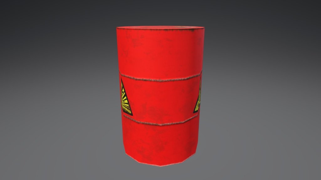 Low-poly Explosive Barrel - 3D model by John Frasier (@johnfrasier ...