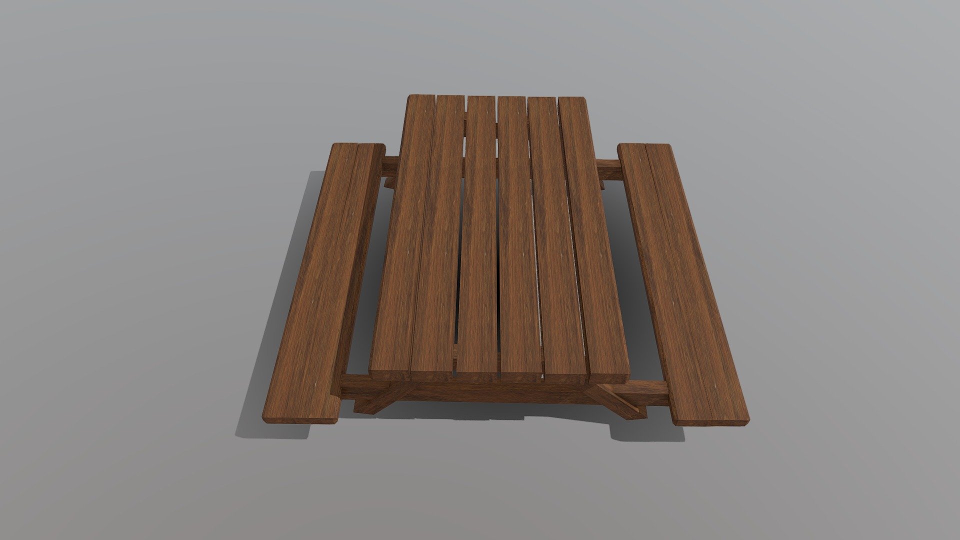 Wooden Picnic Table - Low Poly - Download Free 3D model by M&M (@m_m1 ...