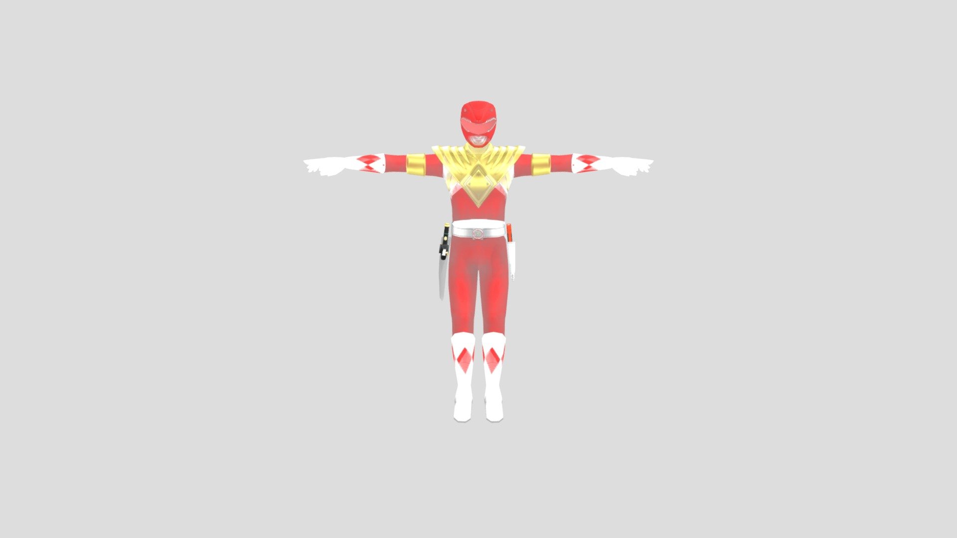 Mighty Morphin Red Ranger Dragon Shield - Download Free 3D model by ...