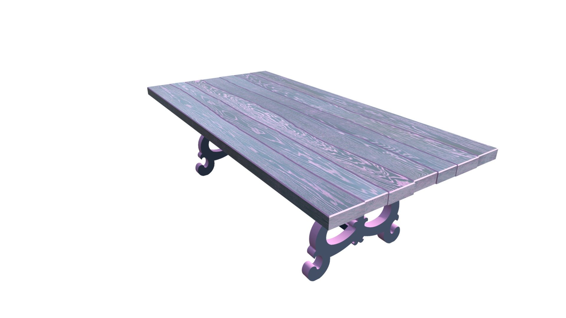 Oak Table - 3D model by mp (@mp_models) [e34770f] - Sketchfab