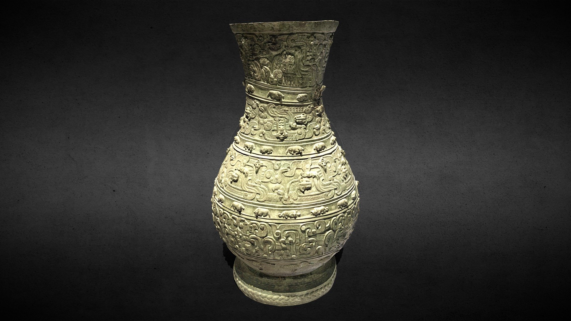 Hu with zoomorphic and dragon pattern - 3D model by Tigershill ...