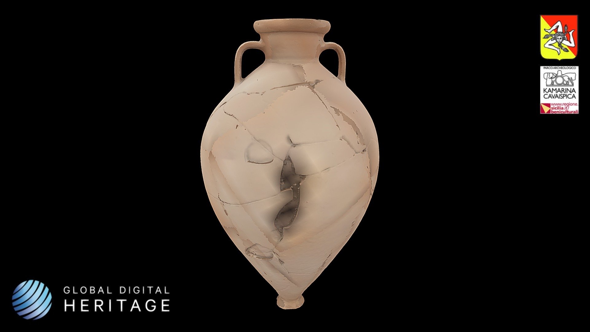 Samian amphora, Camarina, Ragusa, Sicily - Download Free 3D model by ...