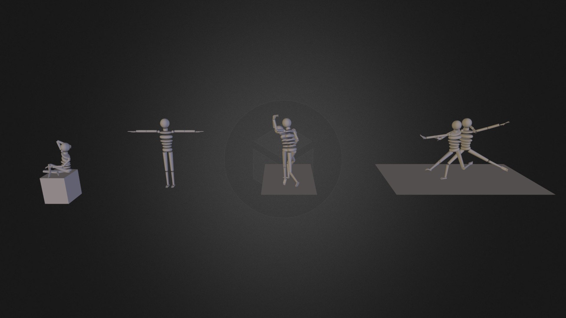 simple figures 1 - 3D model by oliv [e35221e] - Sketchfab