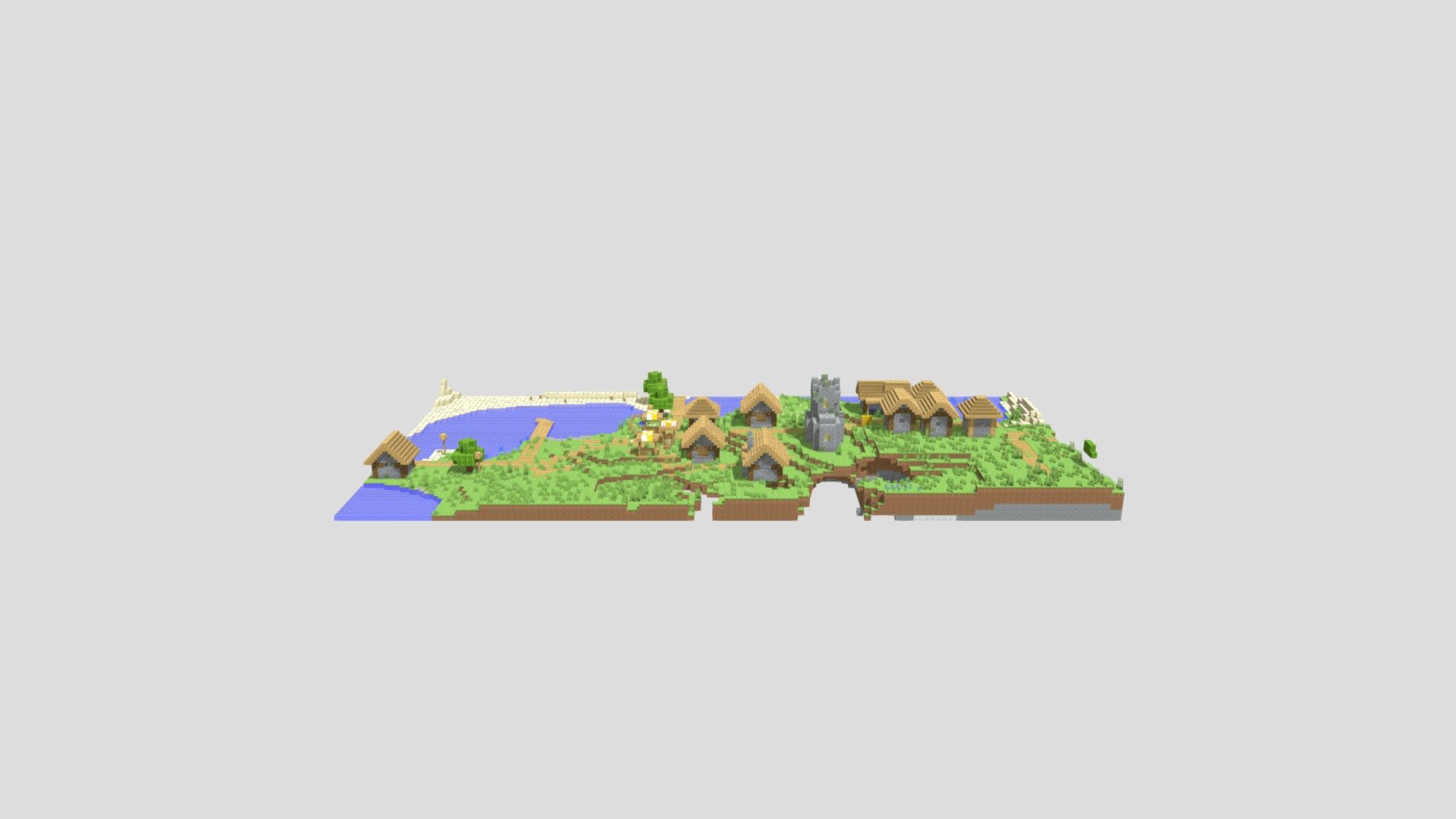 Minecraft Village - 3D model by atomiclord8 [e35556d] - Sketchfab