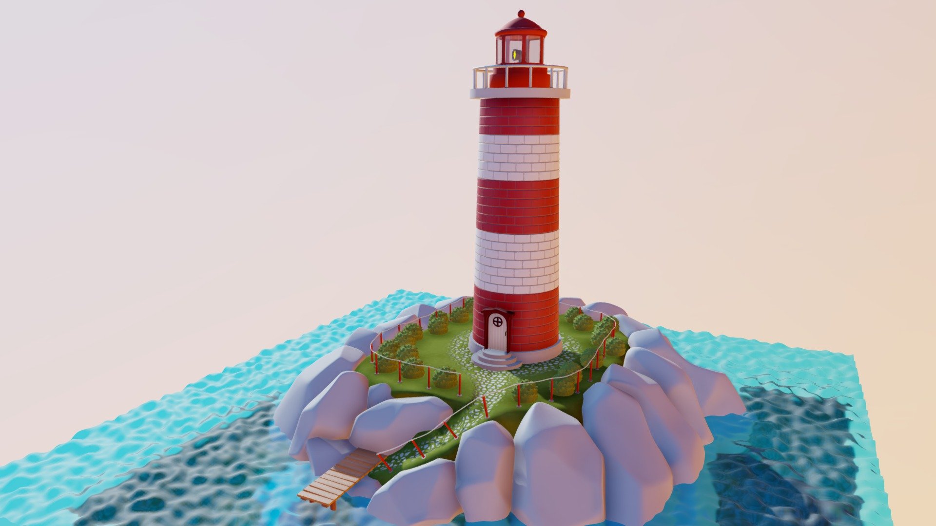 Stylized Lighthouse - 3D model by Tsybe (@imtsybe) [e356e74] - Sketchfab