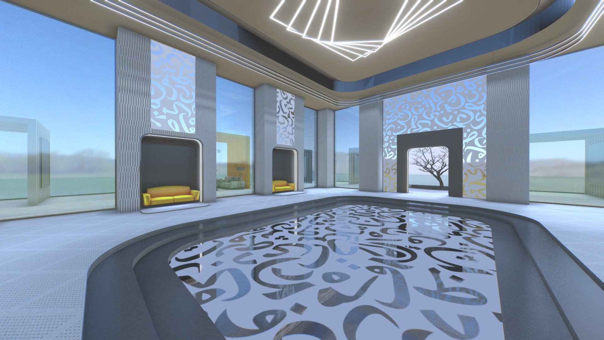 G0004 VR Virtual Reality Art Space Emirates - Buy Royalty Free 3D model ...