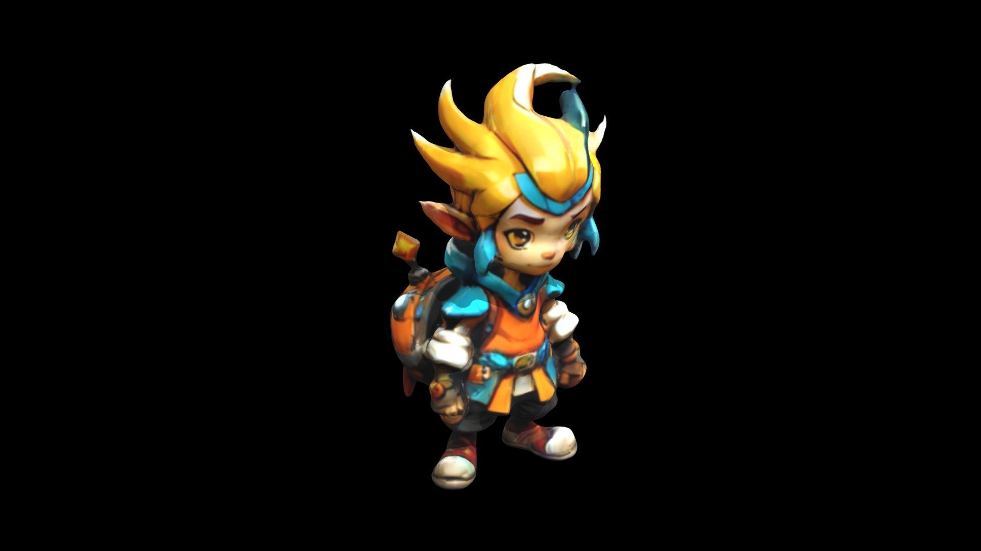 "Drawing Young Warrior with Buzzcut Hair" - Download Free 3D model by ...