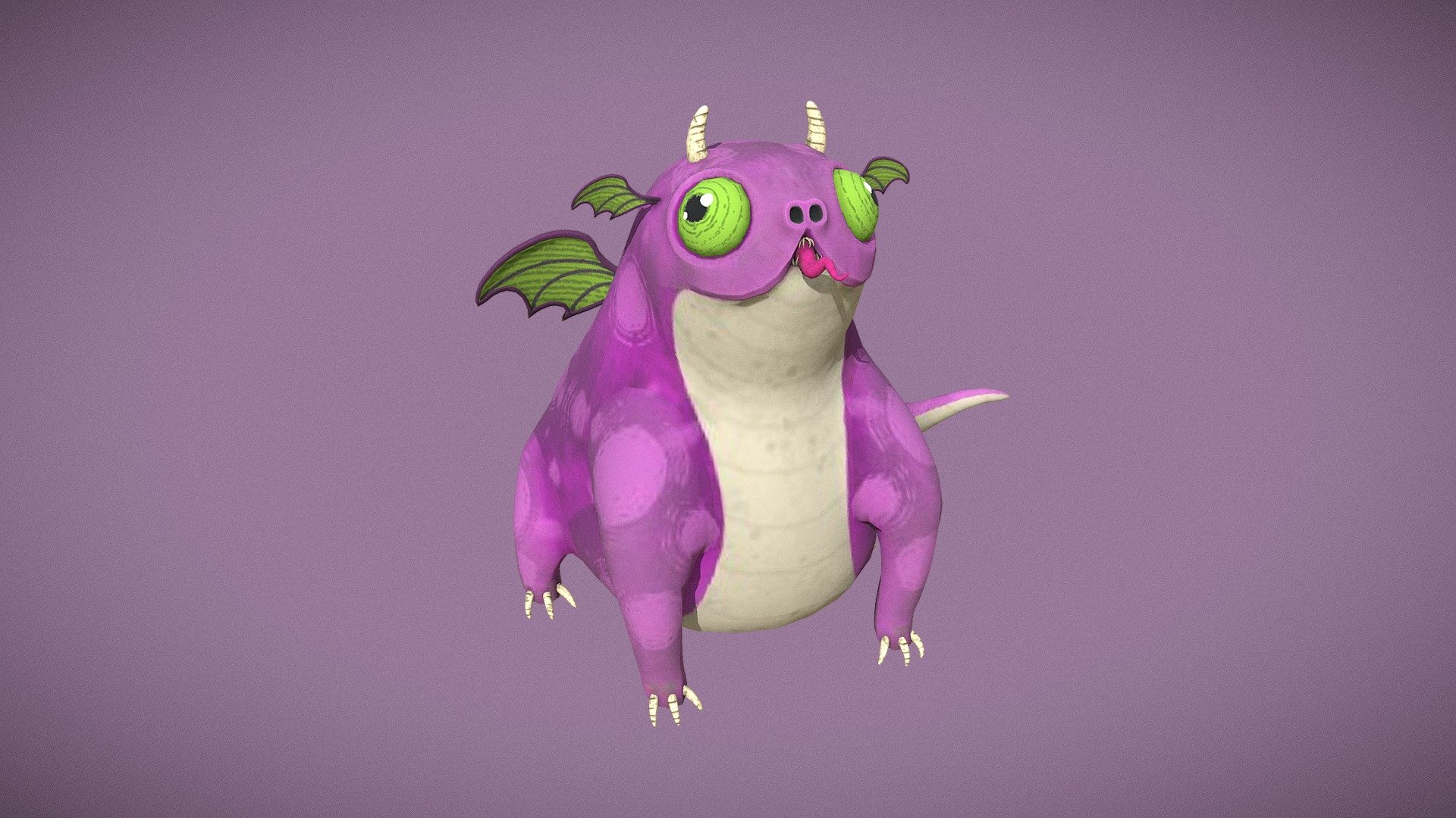 Puggy Dragon - 3D model by Andrea Garavito (@AndreaGaravito) [e35ed2b ...