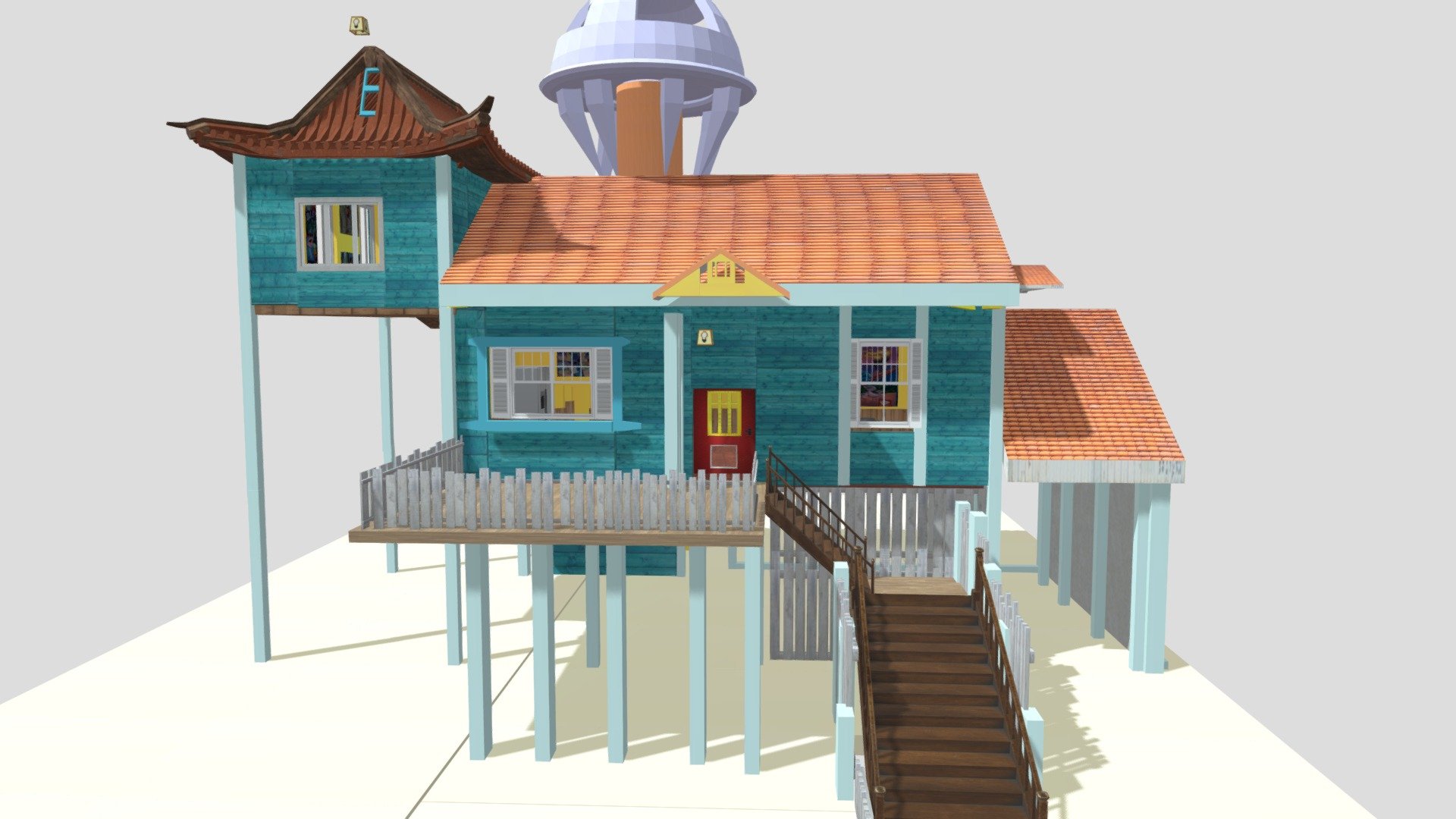Lilos beachhouse completly remade - Download Free 3D model by Jayexe the accurate model creator ...