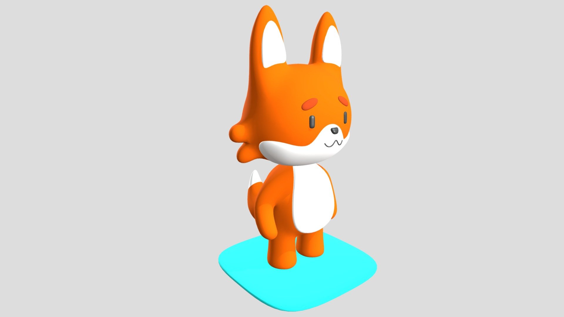 Chibi Fox - 3D model by blender.hadi18 [e3615fd] - Sketchfab