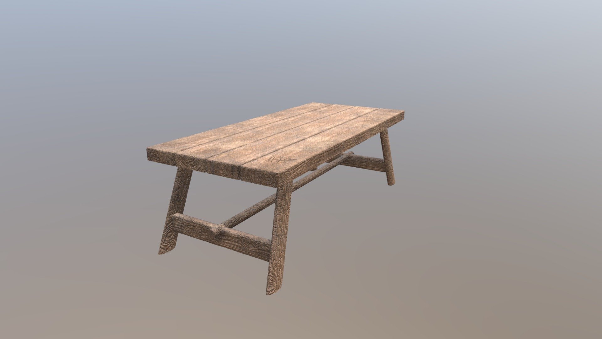Rustic Table - 3D model by katygillie [e363180] - Sketchfab