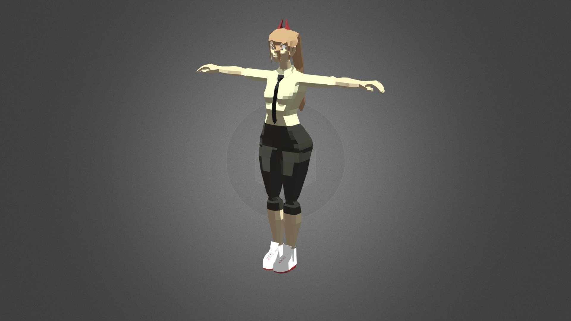 POWER Chainsaw Man Low Poly - 3D model by Mar (@mchanca.miguel ...