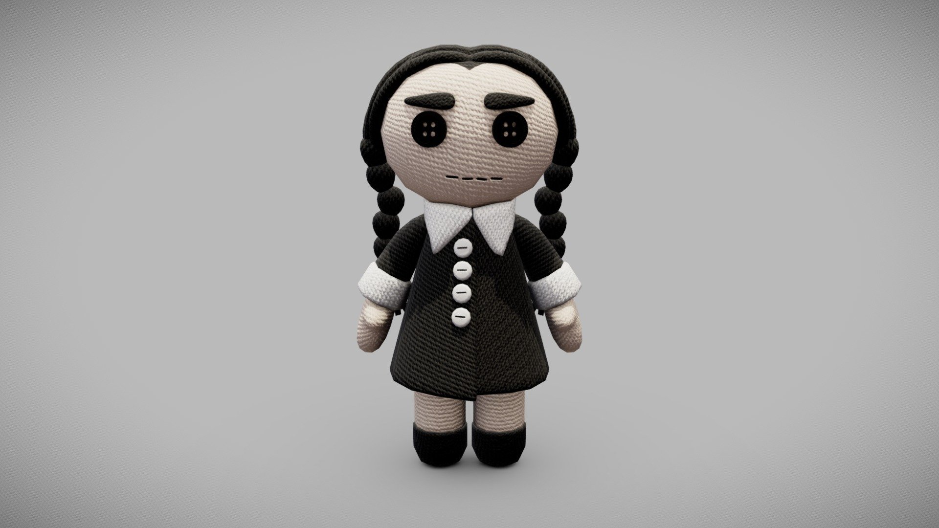 Wednesday Addams Doll - Buy Royalty Free 3D model by Vanessa Araújo ...