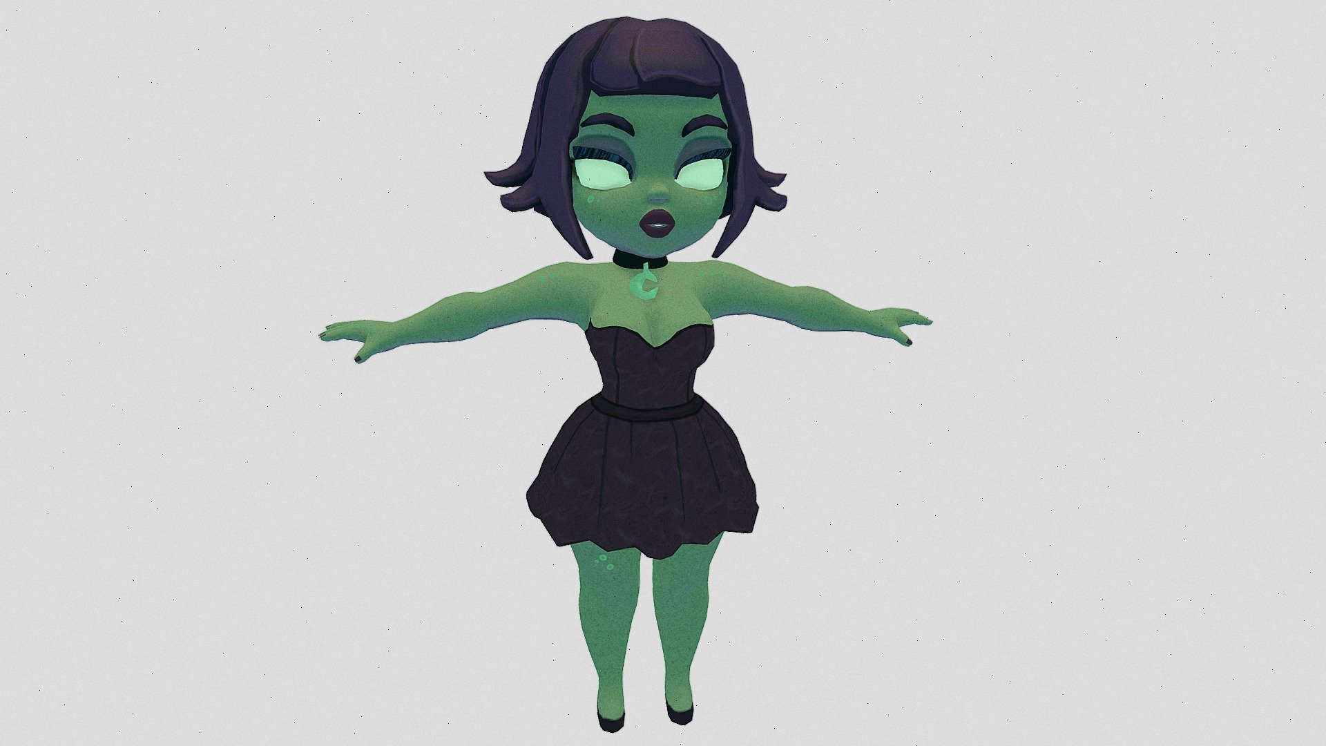 Stylized Witch Girl - 3D model by Volha Filipava (@filipolale) [e37cb9c ...