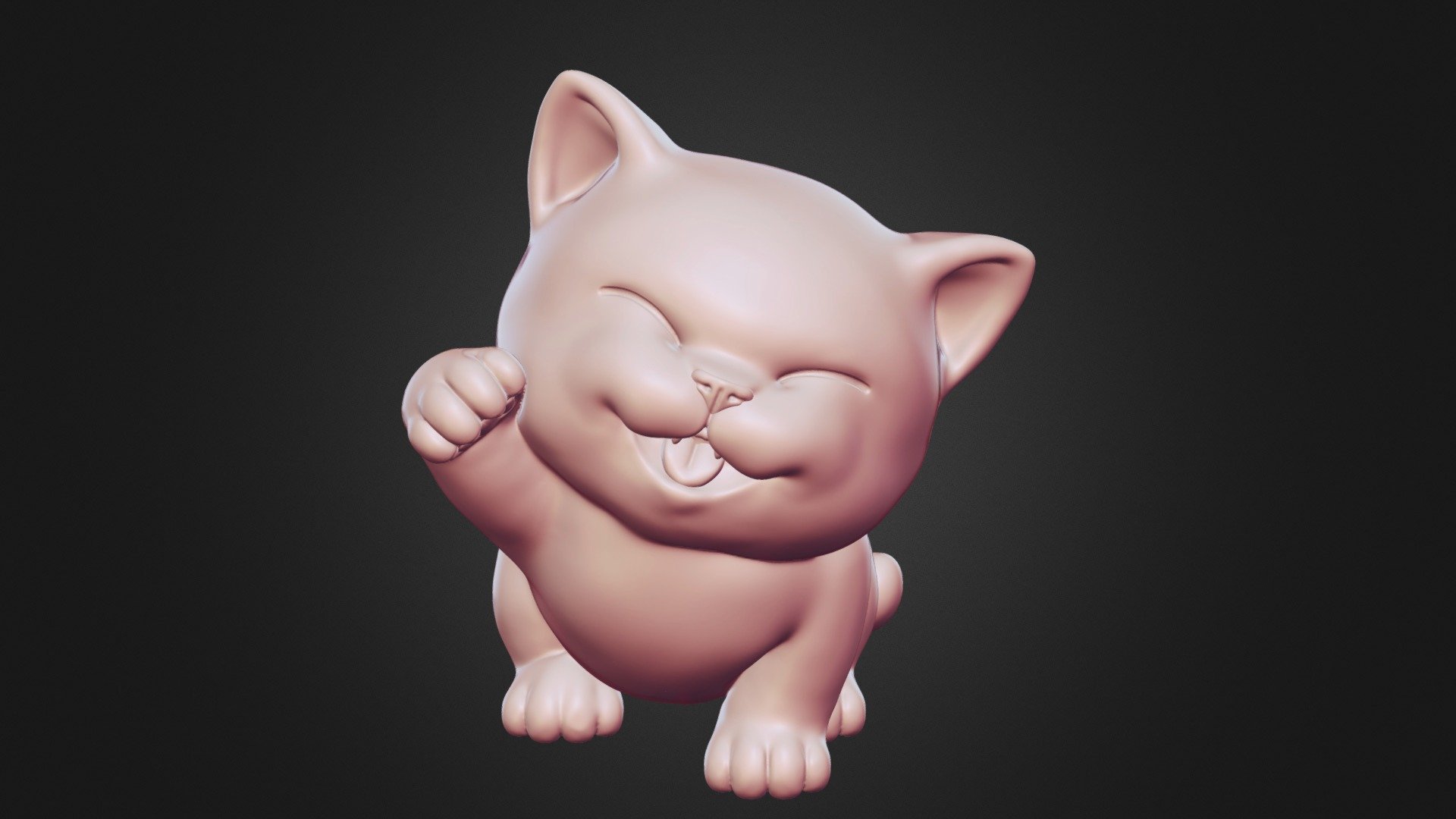 Cute Maneki Neko STL for 3D print model - Buy Royalty Free 3D model by ...