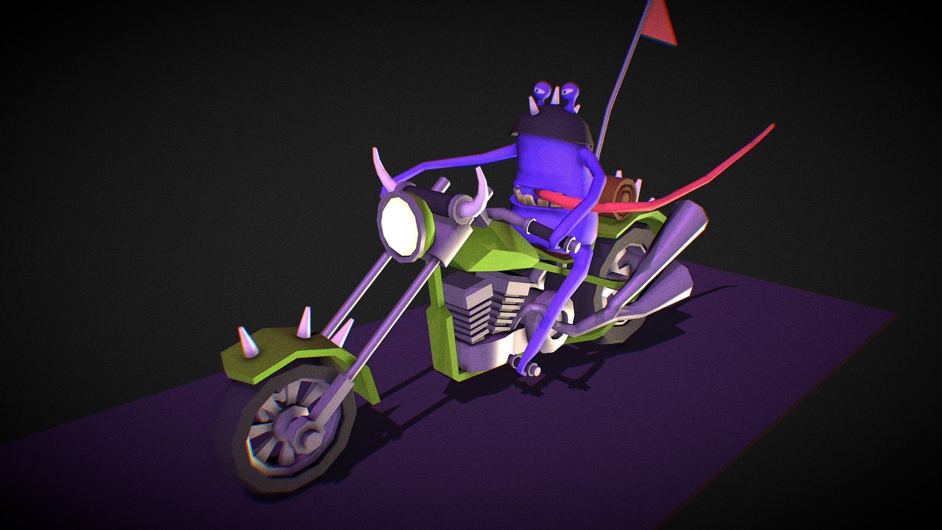 Retro Moon Rider - 3D model by joshopel [e38105a] - Sketchfab