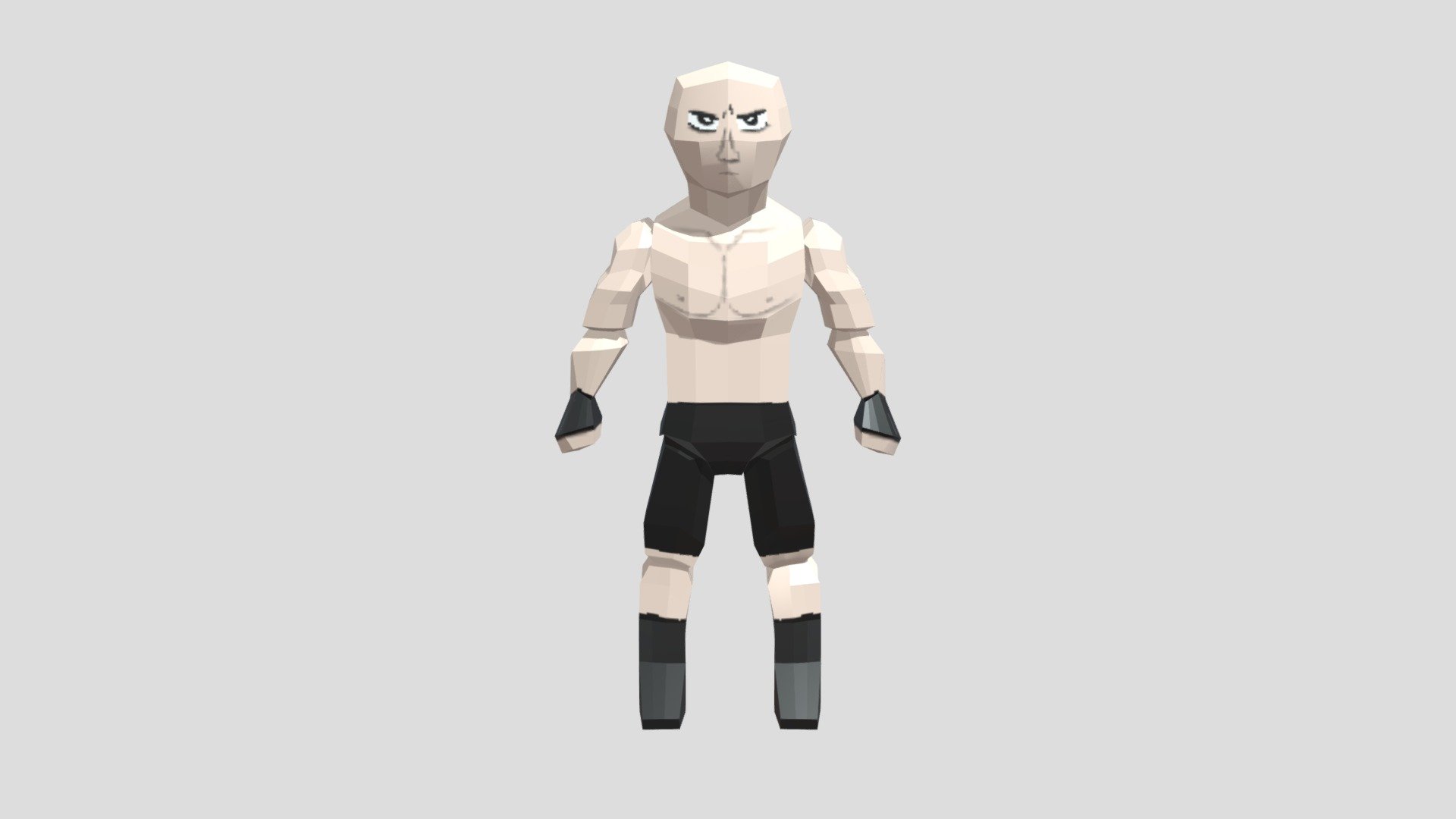 Ultra Low Poly MMA Fighter (Male) - 3D model by The Cloudytrooper ...