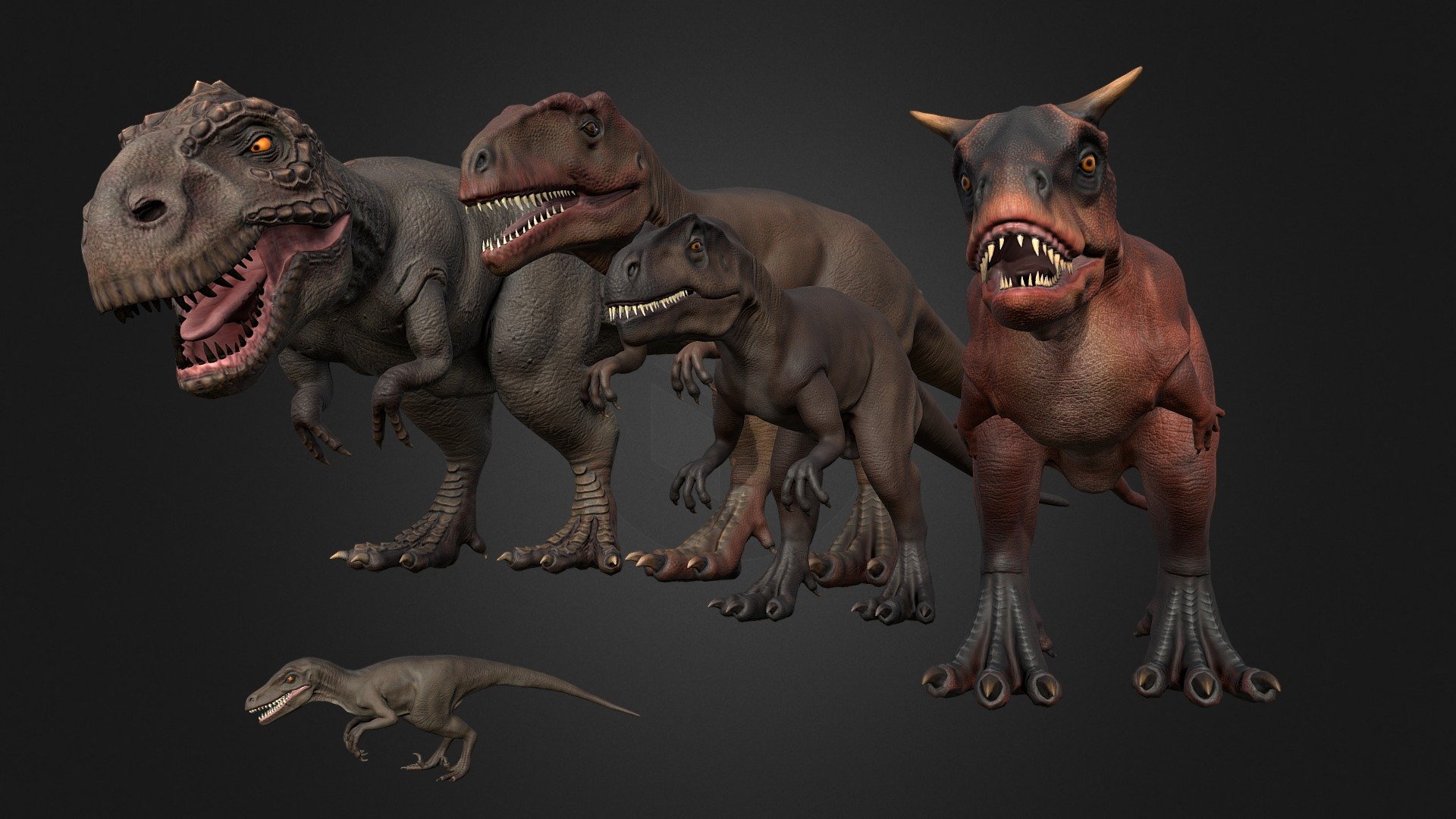 Theropods Pack - Buy Royalty Free 3D model by Rifat3D [e3820a0 ...