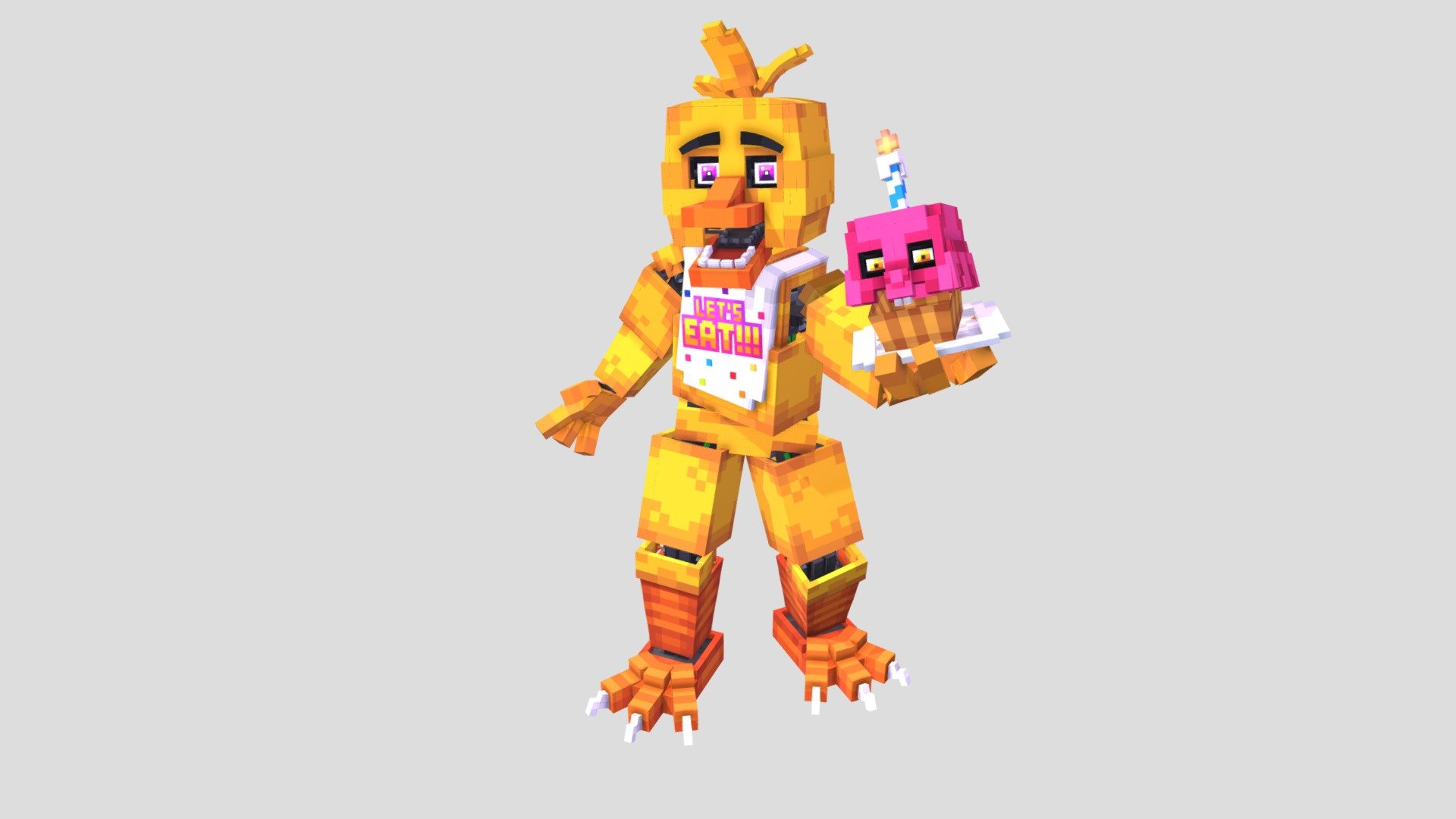 Minecraft Styled Chica - Download Free 3D model by skylajade69 [e386e83 ...