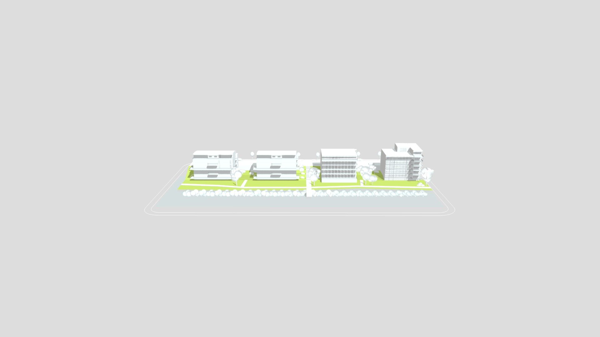 FRAGMENT MODELU OSIEDLA HAMMARBY SJÖSTAD - 3D model by nwnawrotek ...