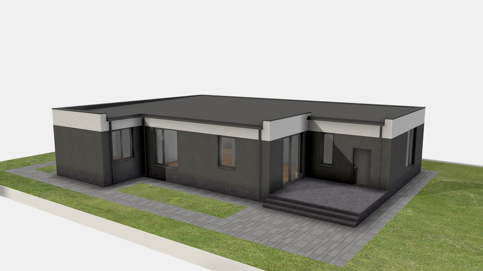 Жилой дом - Download Free 3D model by labarch [e38fb13] - Sketchfab
